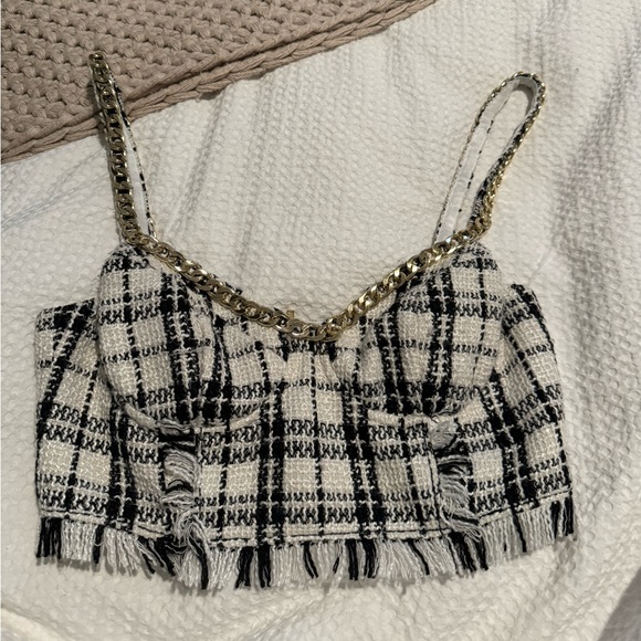 NBD | Tops | Nbd Corset Top With Chain Straps Worn Once Perfect ...